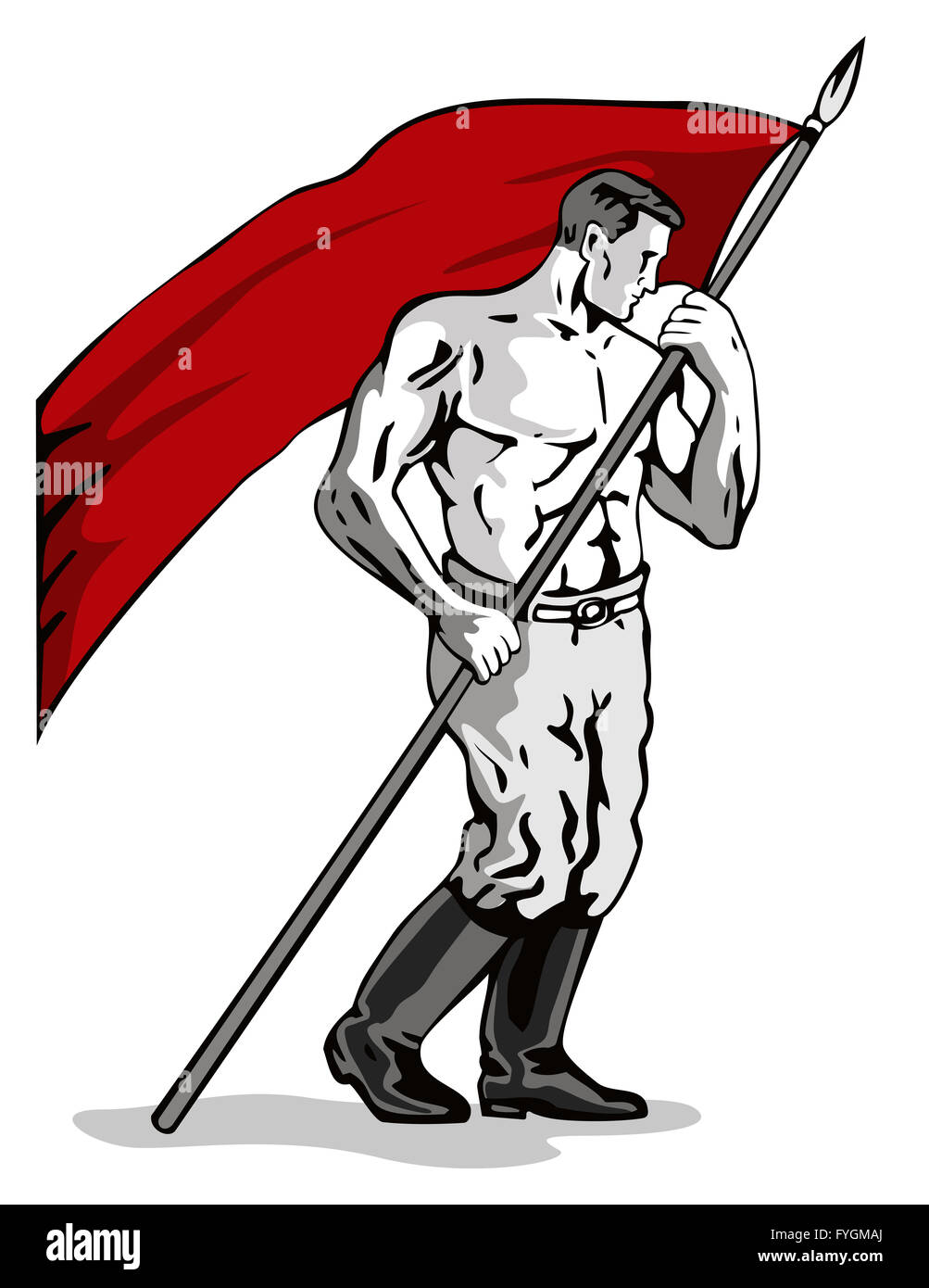 Man Holding Flag Stock Photo - Alamy