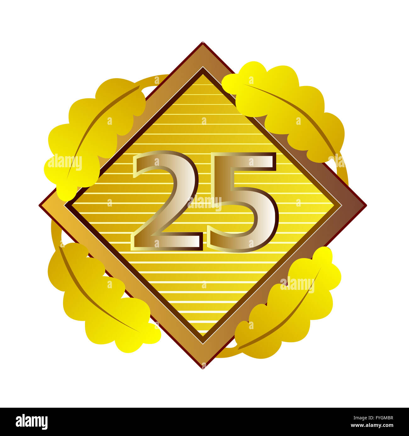 Number 25 in Diamond Stock Photo - Alamy