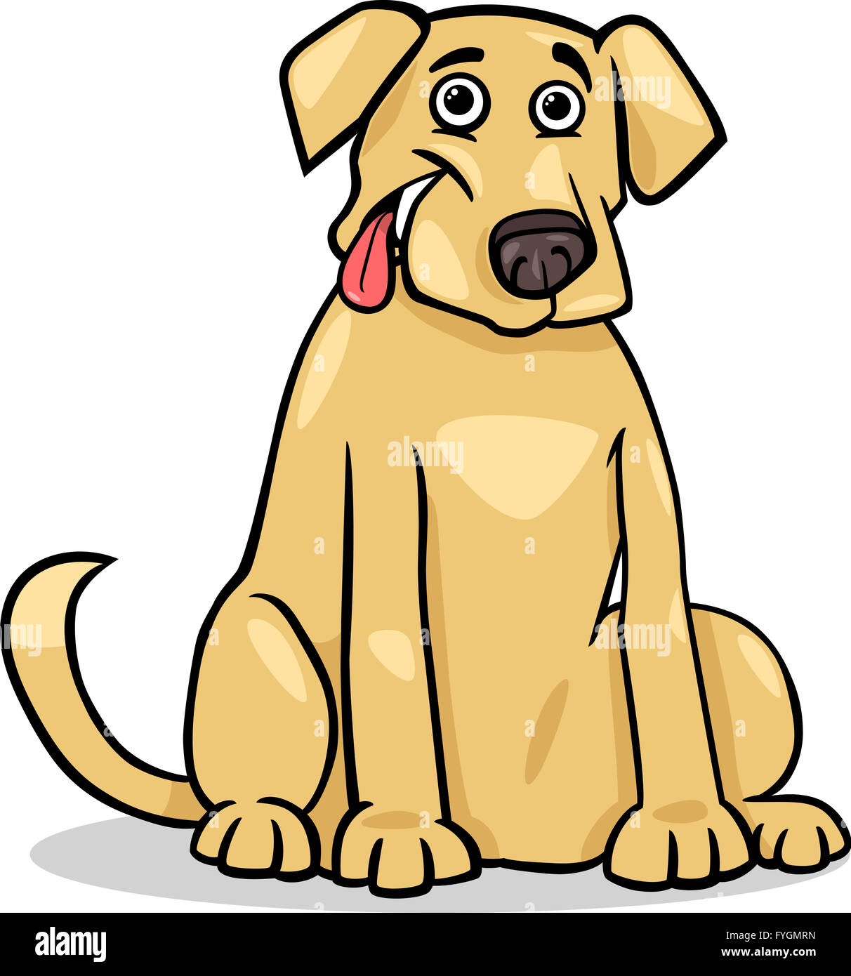 Cartoon illustration funny labrador retriever hi-res stock photography ...