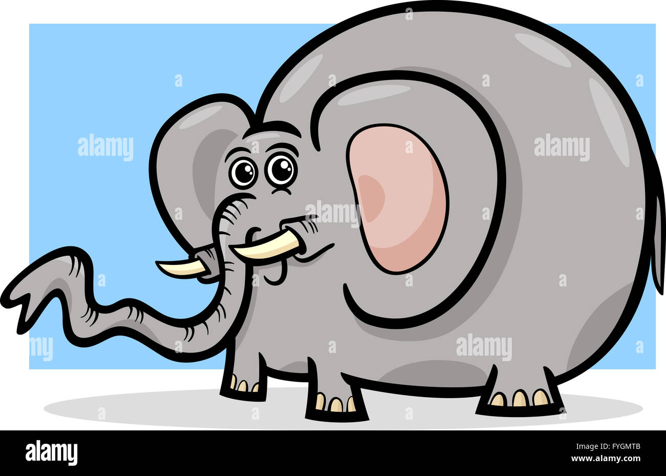 elephant wild animal cartoon illustration Stock Photo - Alamy