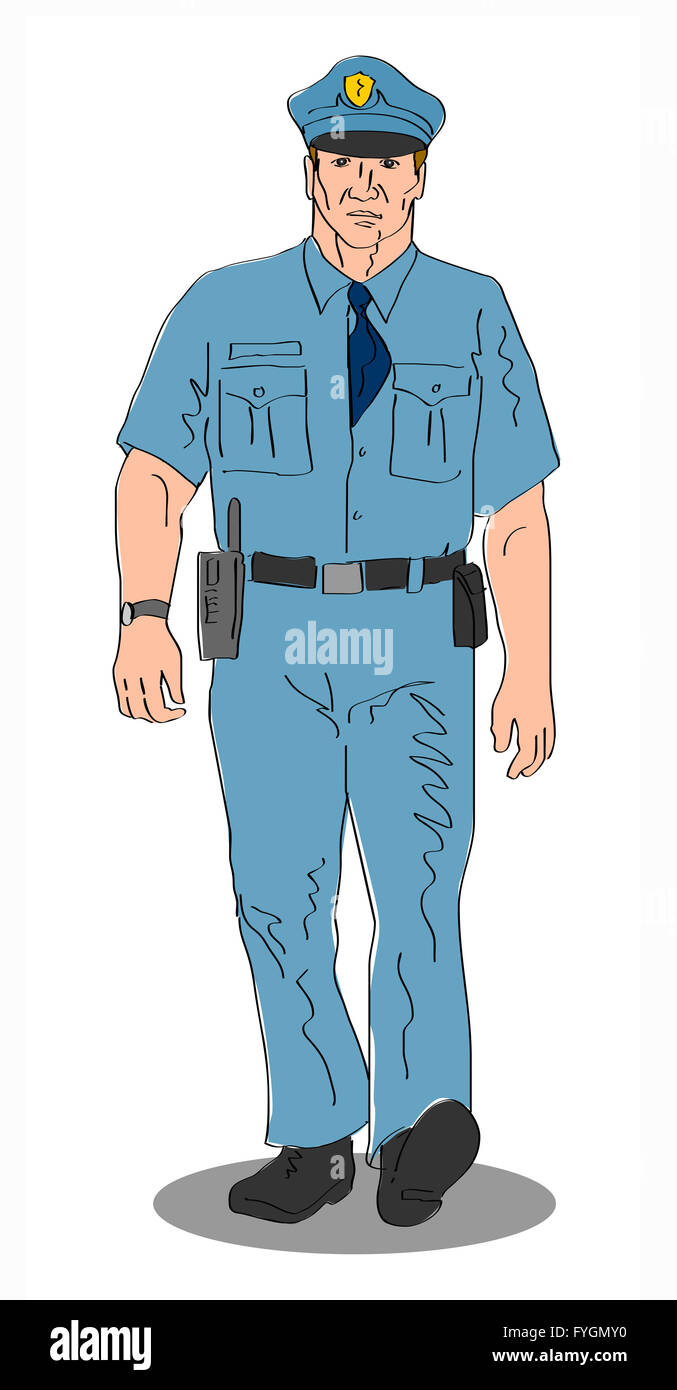 Policeman Police Officer Walking Stock Photo - Alamy