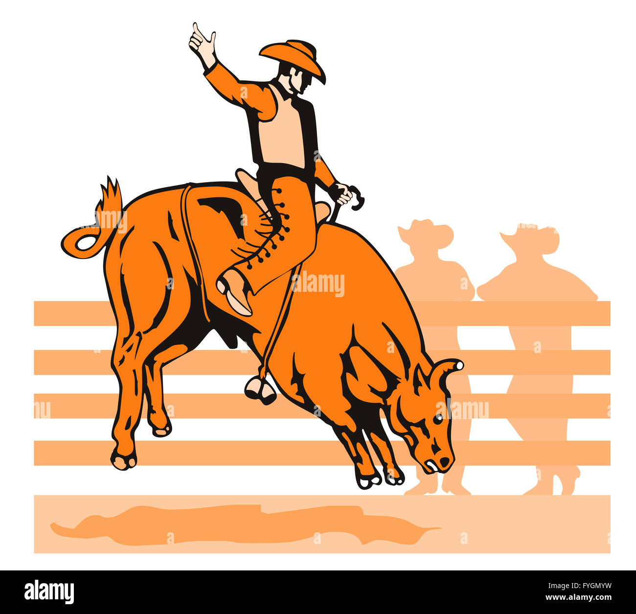 Man riding bull hi-res stock photography and images - Alamy