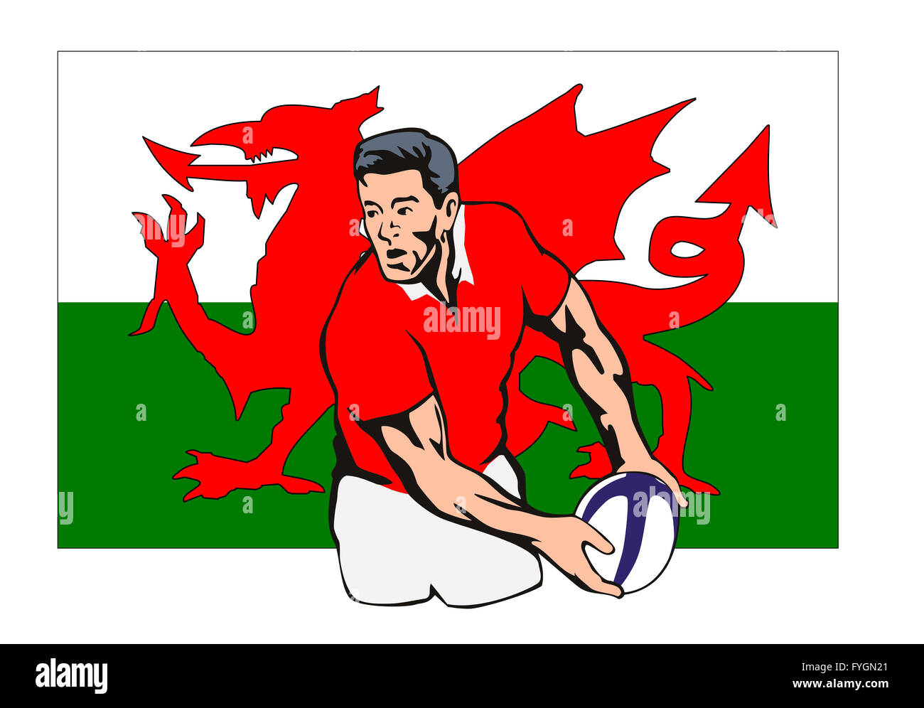 Welsh athlete flag hi-res stock photography and images - Alamy