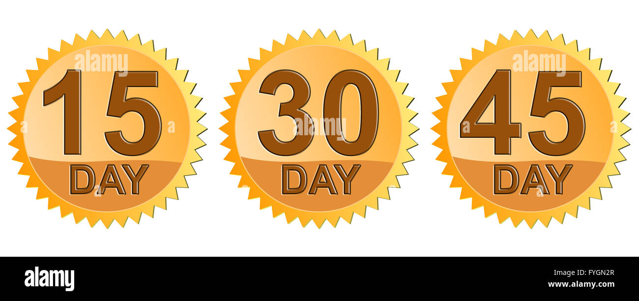 Number Day in Gold Seal Icon Stock Photo - Alamy