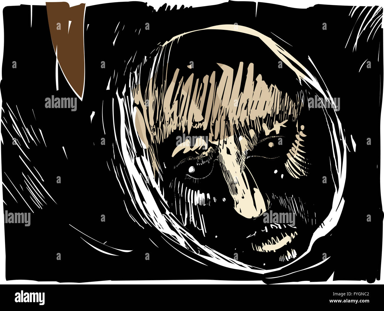 Grotesque face illustration hi-res stock photography and images - Alamy