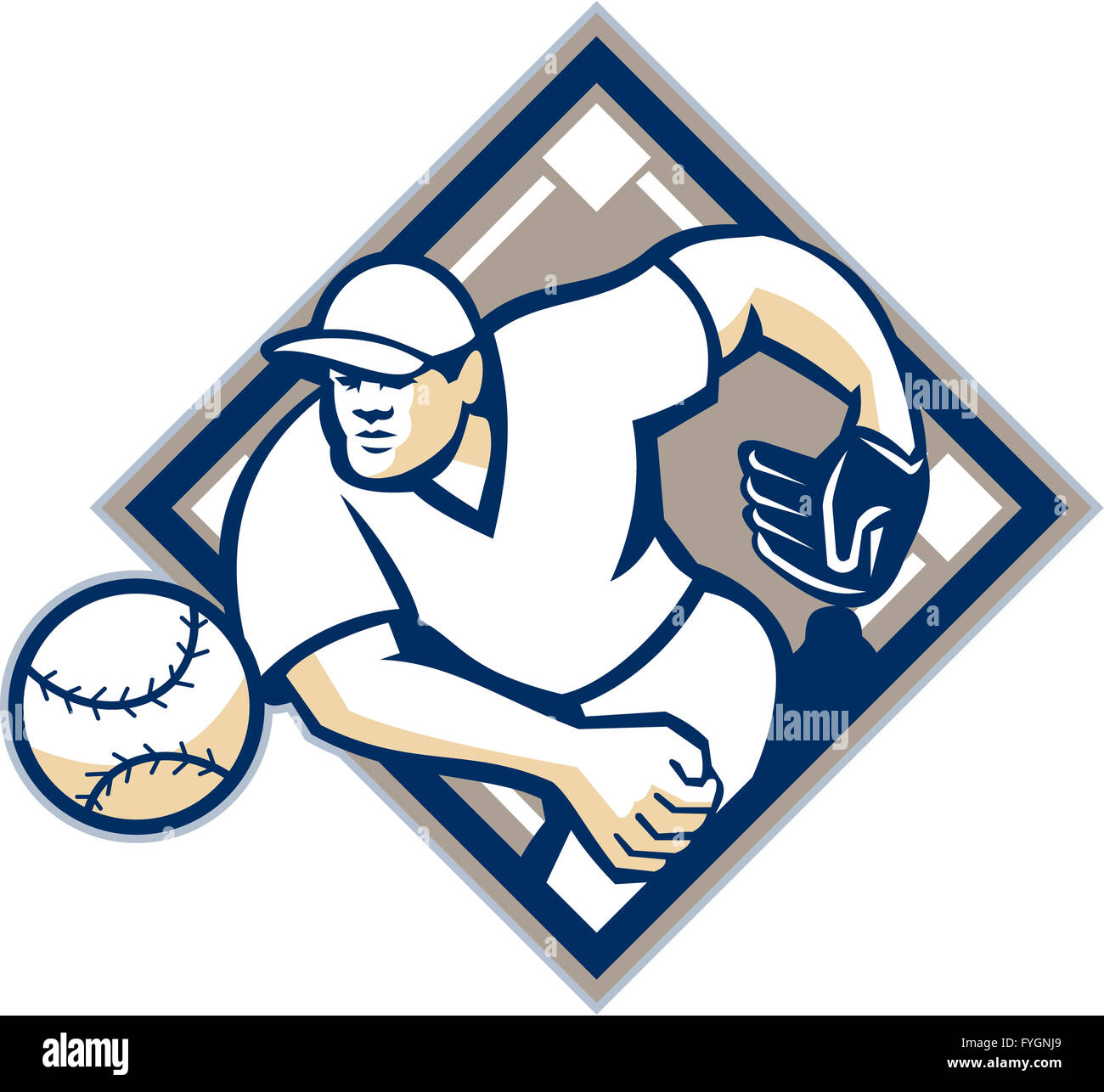 Pitcher throwing baseball hi-res stock photography and images - Alamy