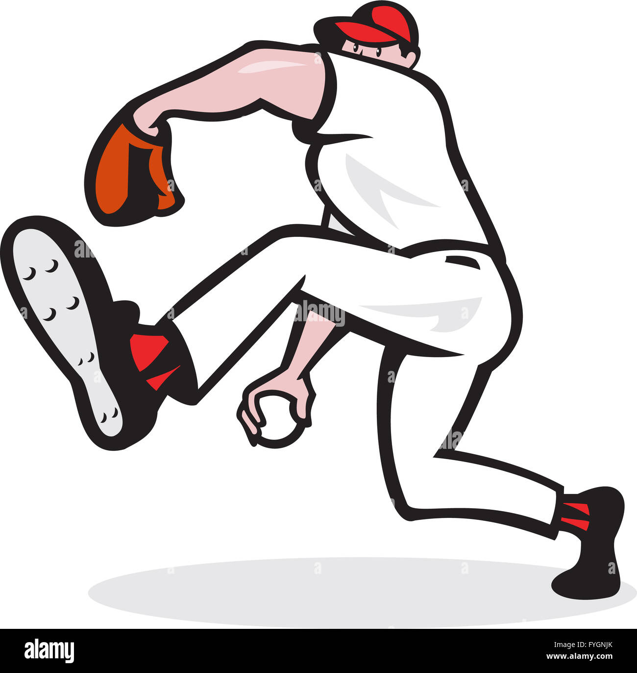 Baseball pitcher throw ball cartoon hi-res stock photography and images ...