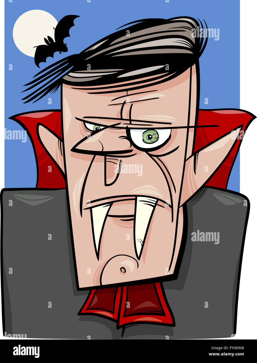 halloween vampire cartoon illustration Stock Photo - Alamy