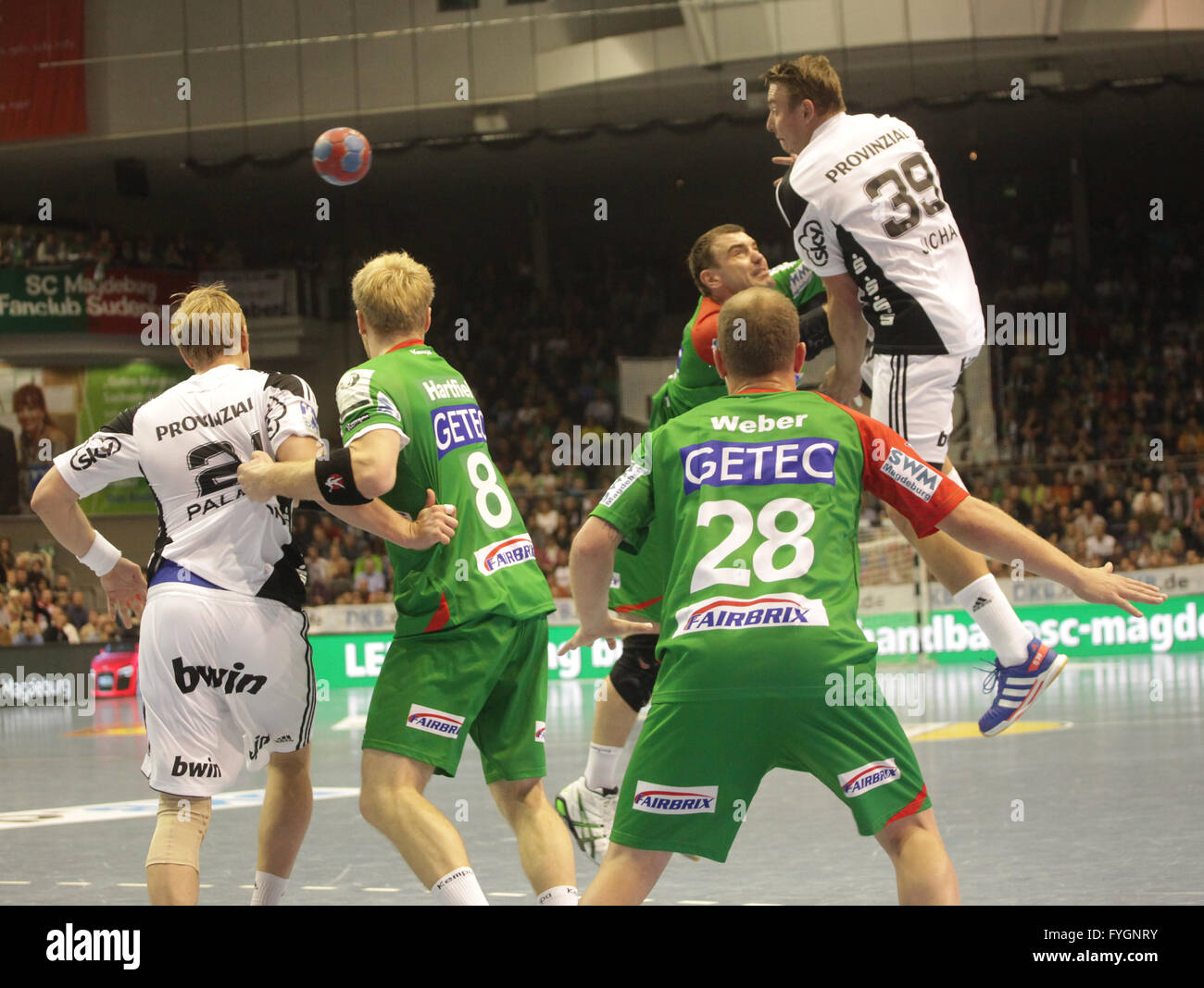SC Magdeburg - THW Kiel Stock Photo - Alamy