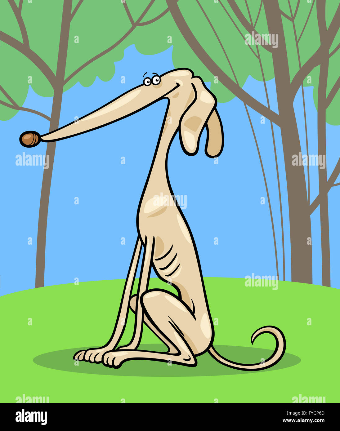 Greyhound dog cartoon illustration hi-res stock photography and images ...
