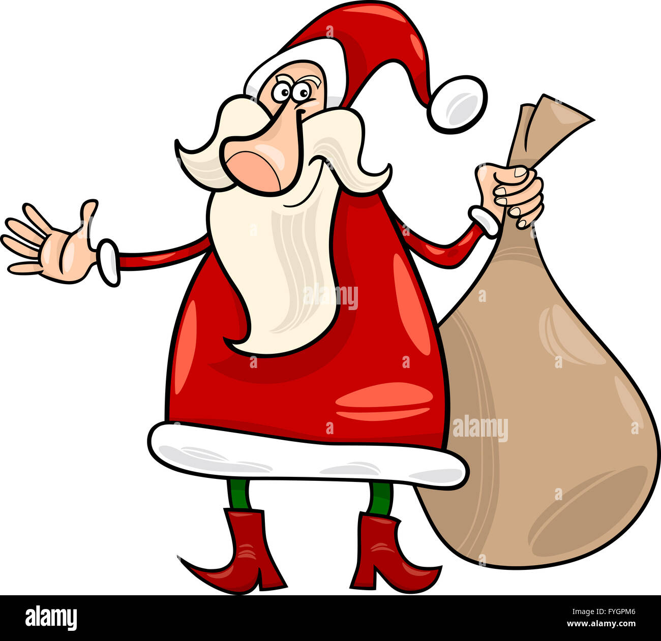 santa claus christmas cartoon illustration Stock Photo - Alamy