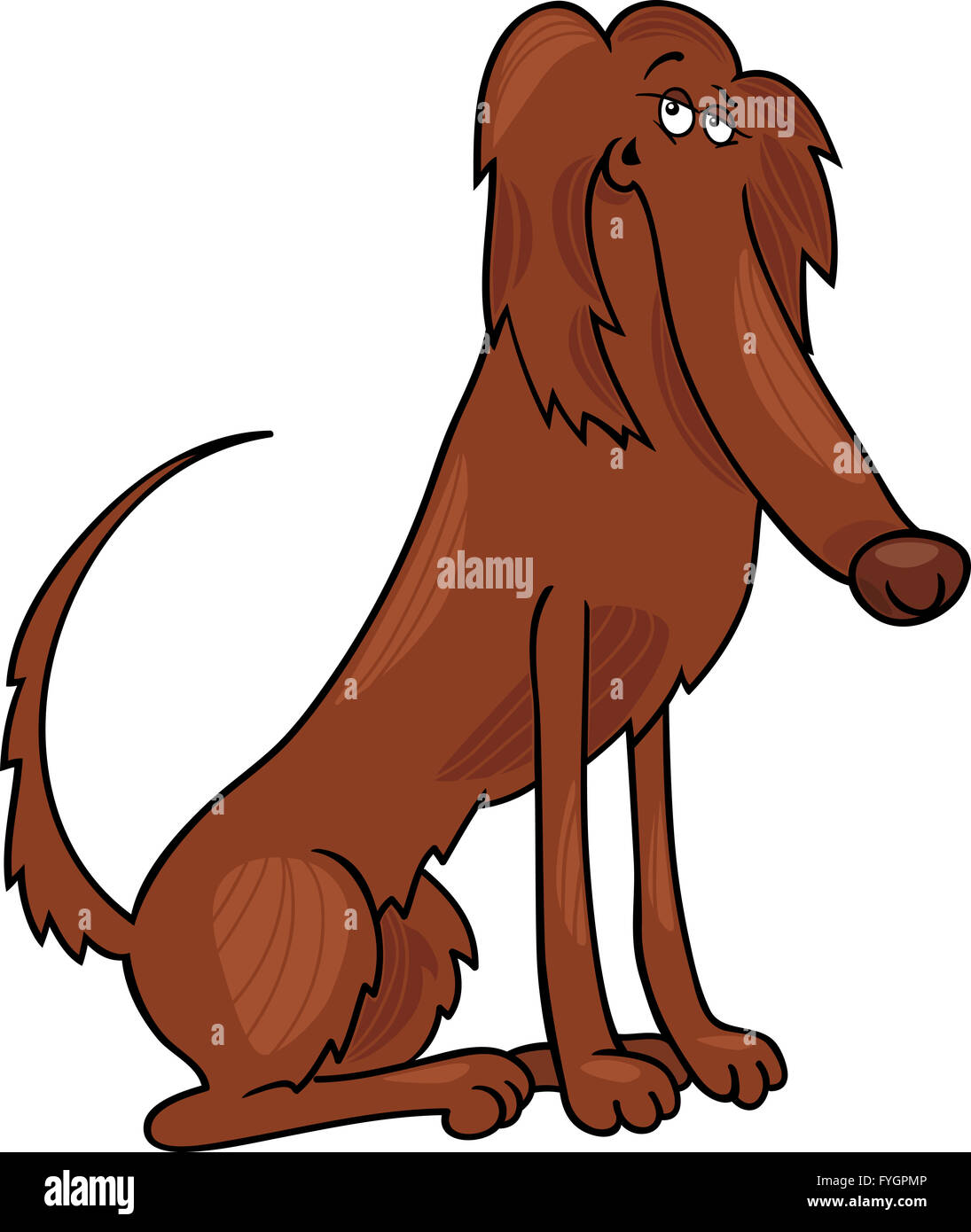 irish setter dog cartoon illustration Stock Photo - Alamy