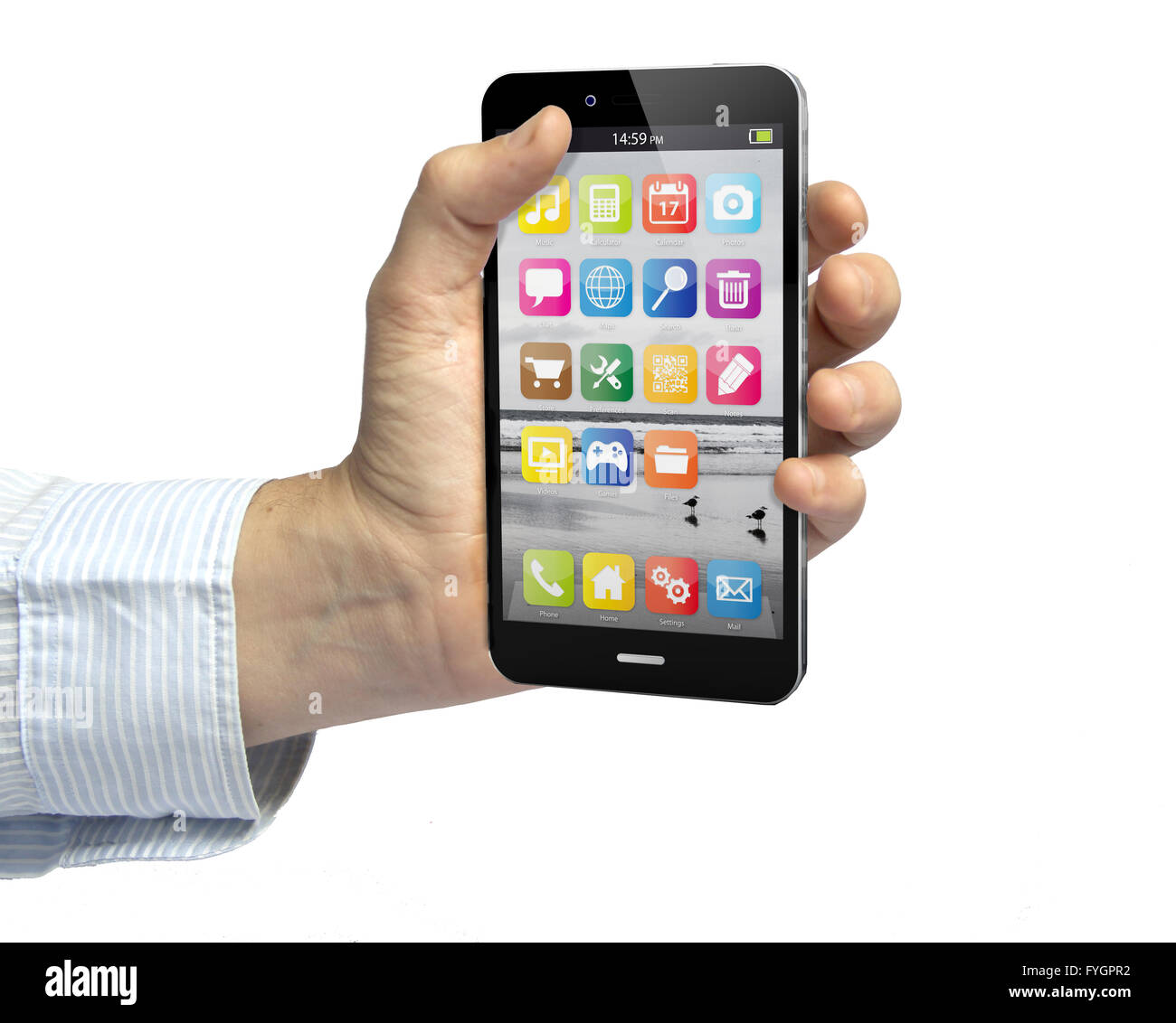 a hand holding an concept smartphone Stock Photo - Alamy