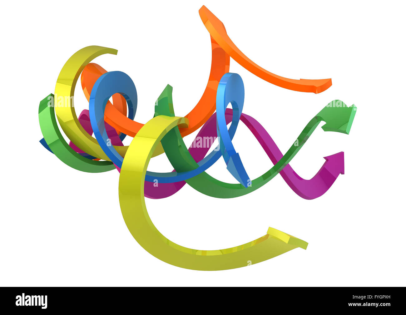 render of a group of colorful arrows Stock Photo - Alamy
