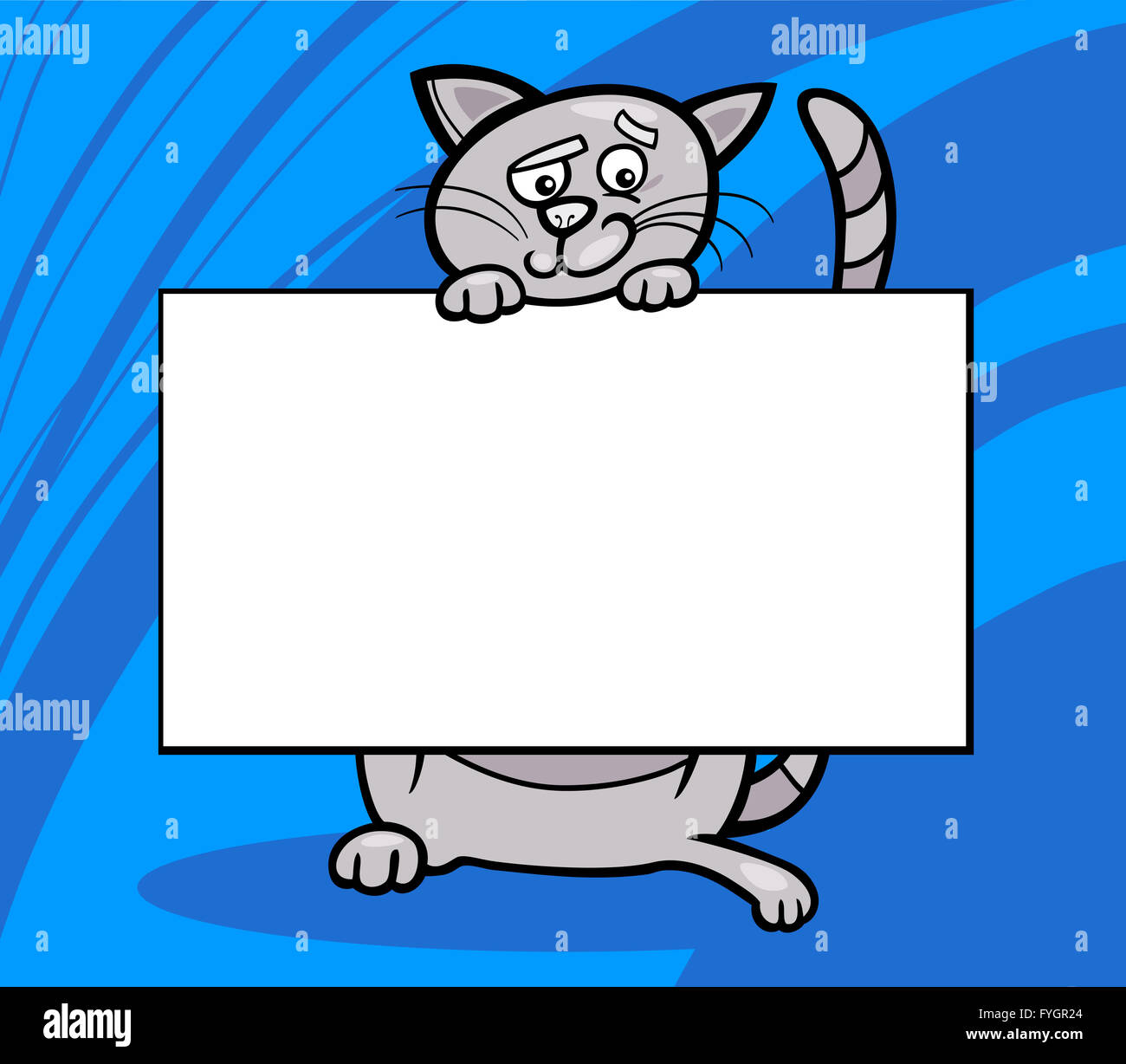 Cartoon cat board card hi-res stock photography and images - Alamy