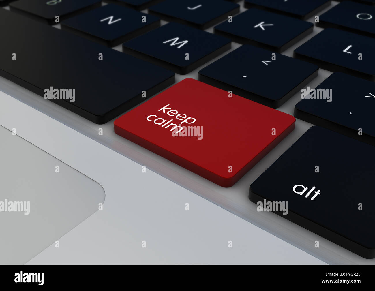 keyboard and button with text keep calm Stock Photo - Alamy