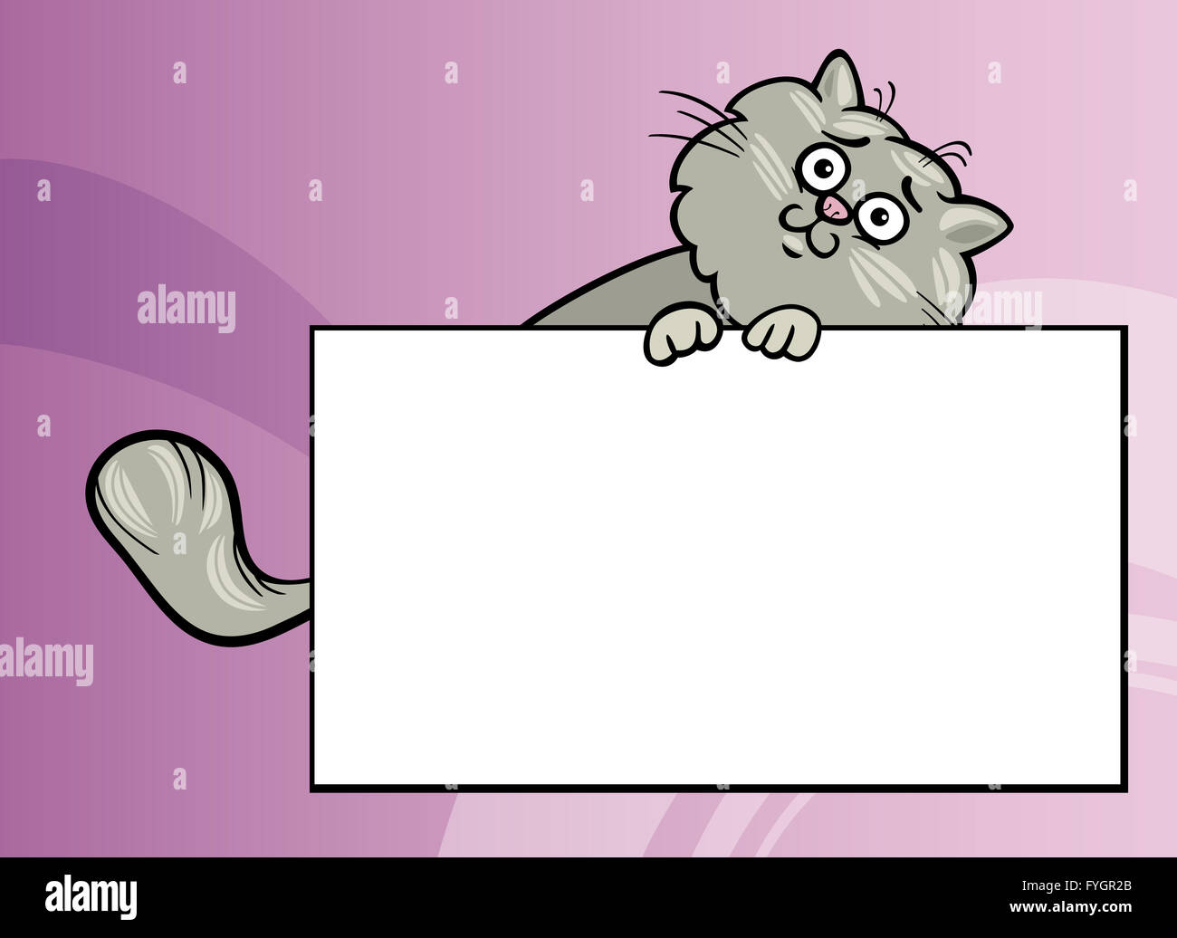 Cartoon cat board card hi-res stock photography and images - Alamy