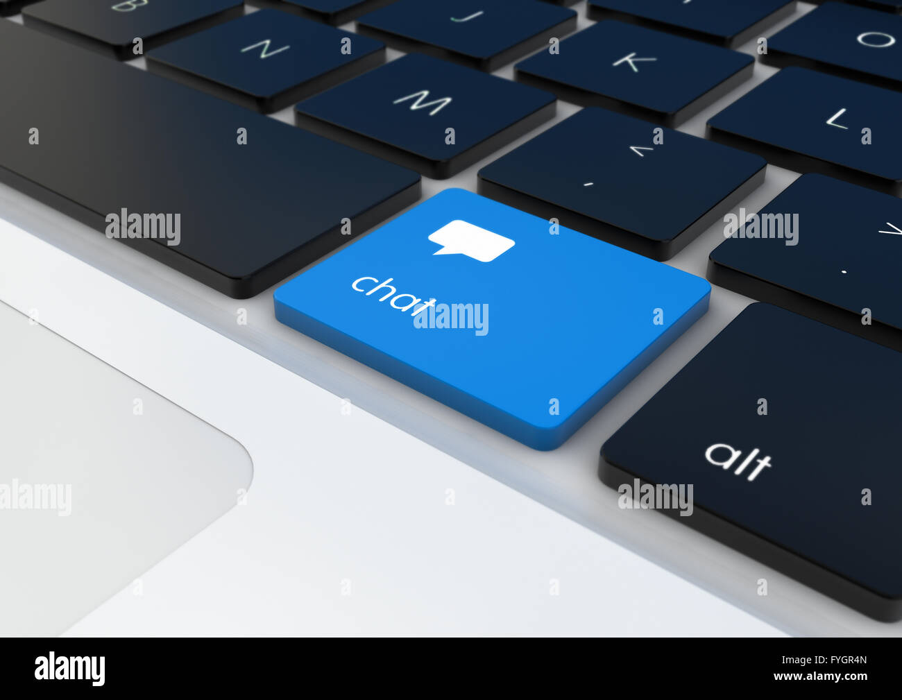 chat button on a keyboard Stock Photo - Alamy