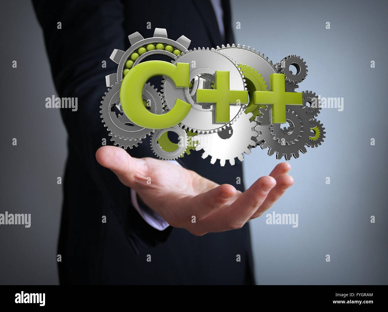 c++ coding businessman Stock Photo - Alamy
