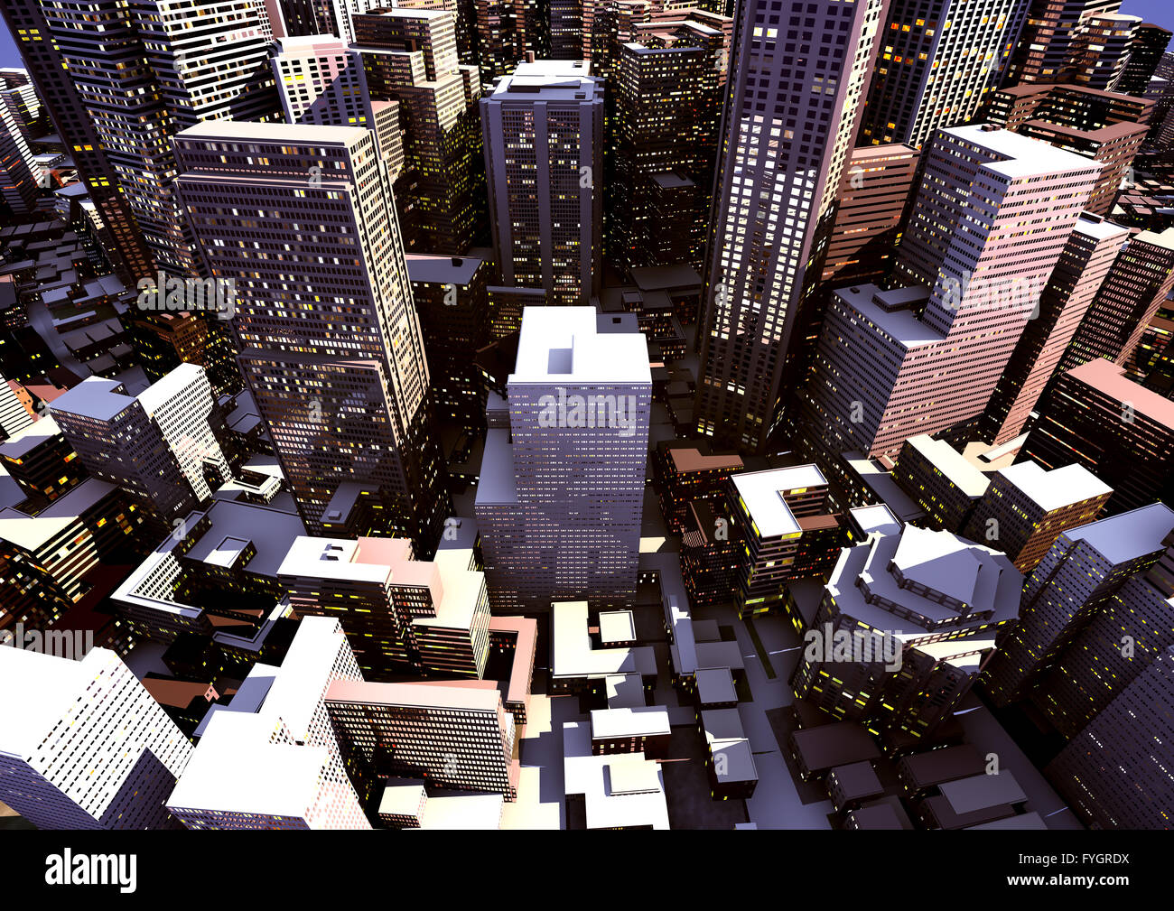 render of a modern city Stock Photo - Alamy