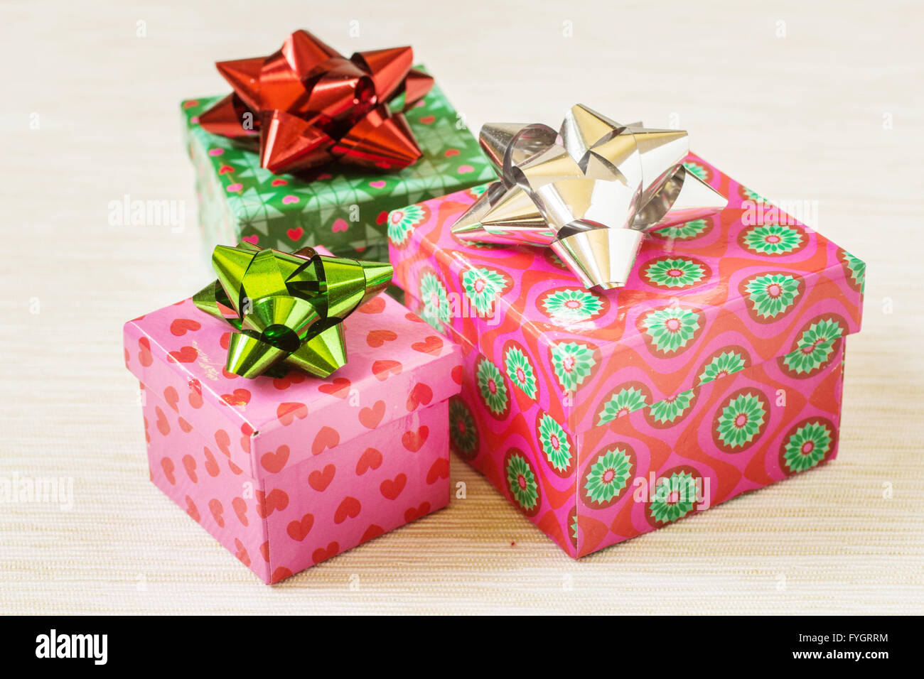 colorful gift boxes Stock Photo - Alamy