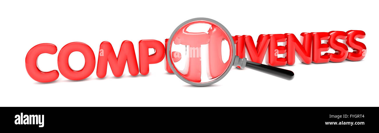 competitiveness text isolated on white background Stock Photo - Alamy