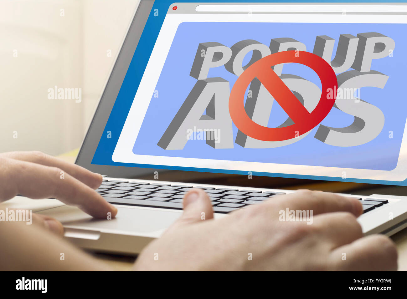 Banner advertising laptop hi-res stock photography and images - Alamy
