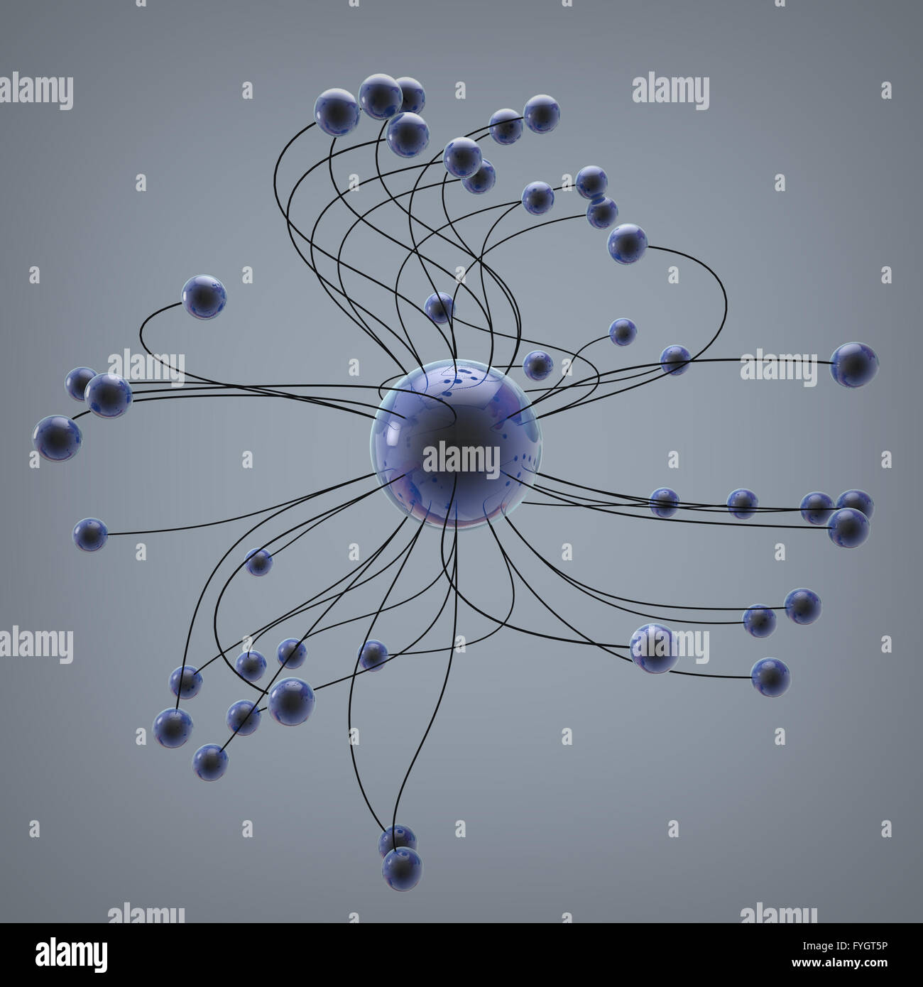 connection concept: tied structure render Stock Photo - Alamy