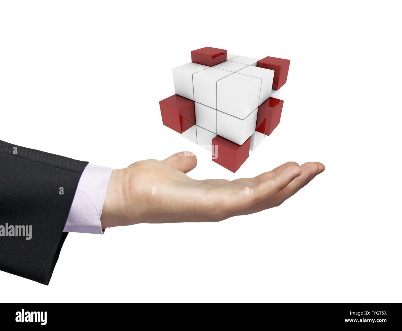 Cubes matrix red white hi-res stock photography and images - Alamy