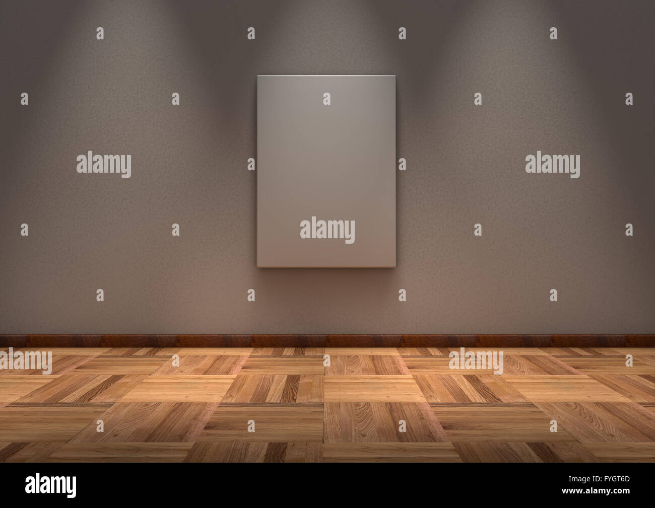 render of an empty frame over a wall Stock Photo - Alamy