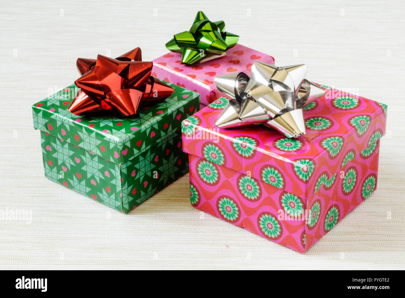 Classy Christmas gifts boxes Stock Photo - Alamy