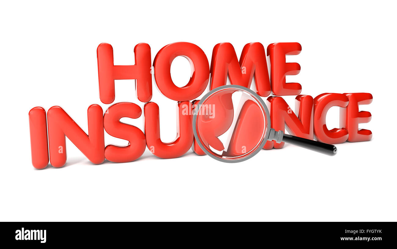home insurance text isolated on white background Stock Photo - Alamy