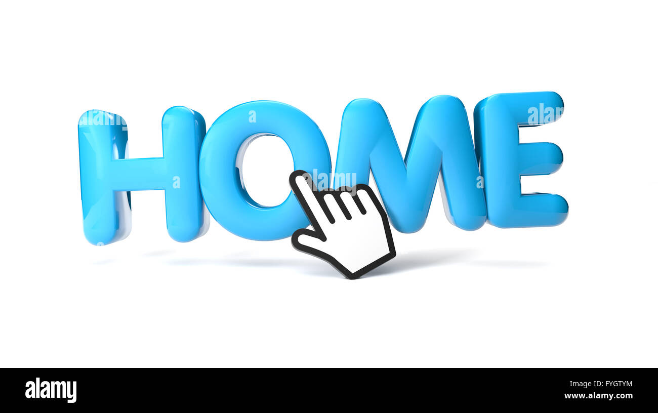 render of a home button Stock Photo - Alamy