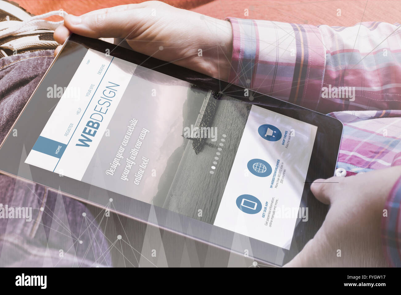 Tablet layout hi-res stock photography and images - Alamy