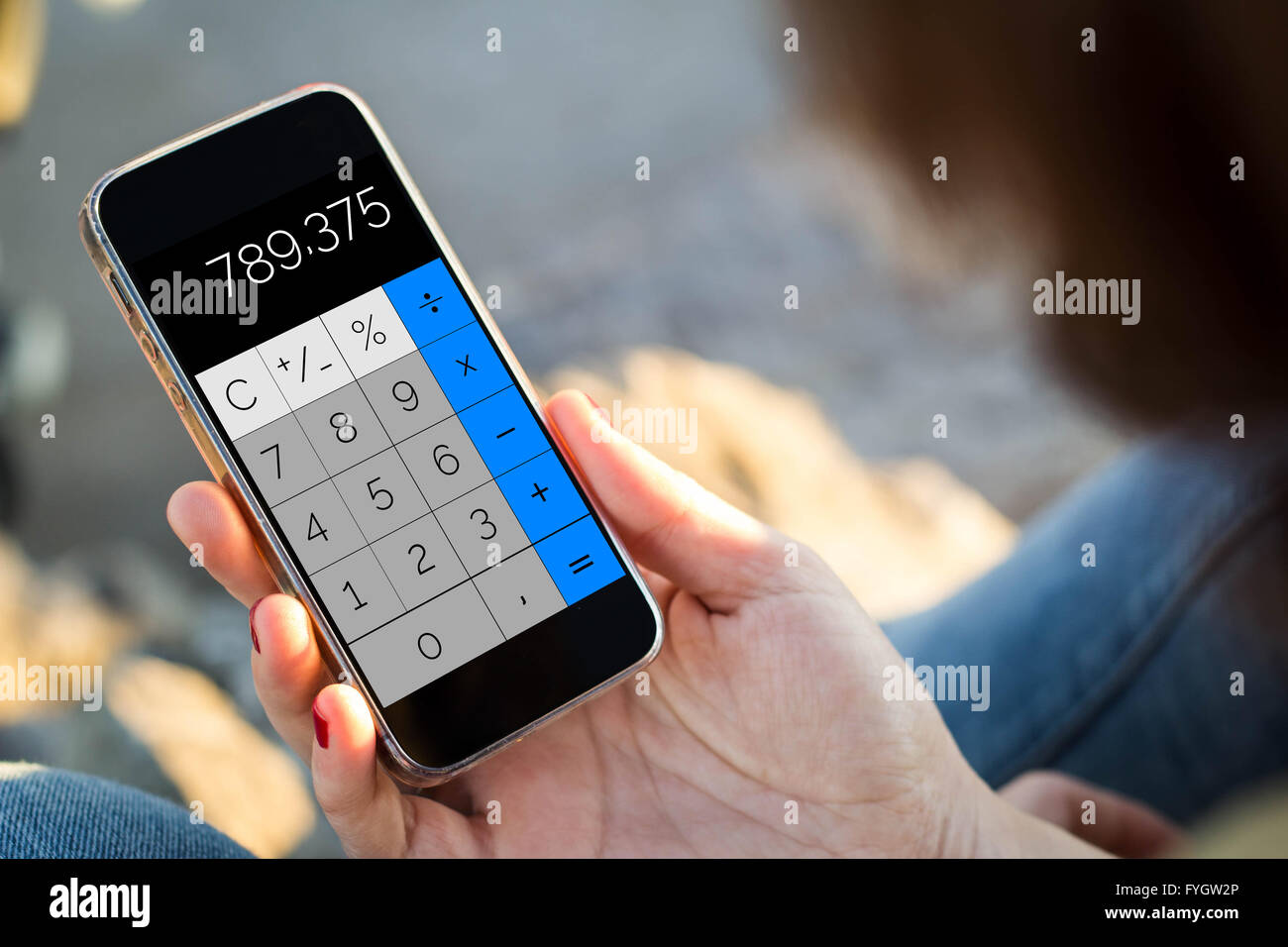 Mobile calculator hi-res stock photography and images - Alamy