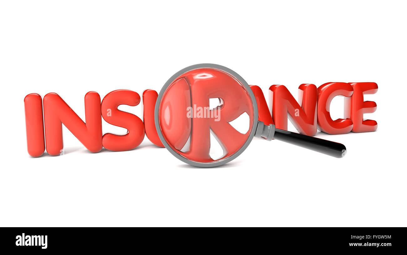 insurance text isolated on white background Stock Photo - Alamy