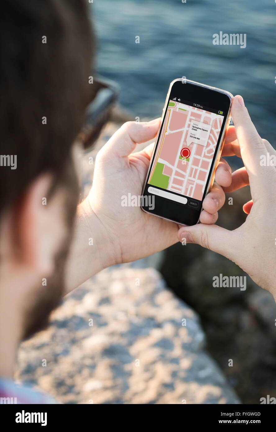 Straight map hi-res stock photography and images - Alamy