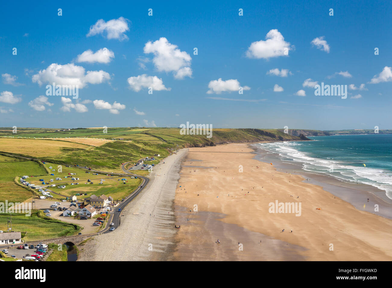 Newgale Beach Pembrokeshire Summer High Resolution Stock Photography ...