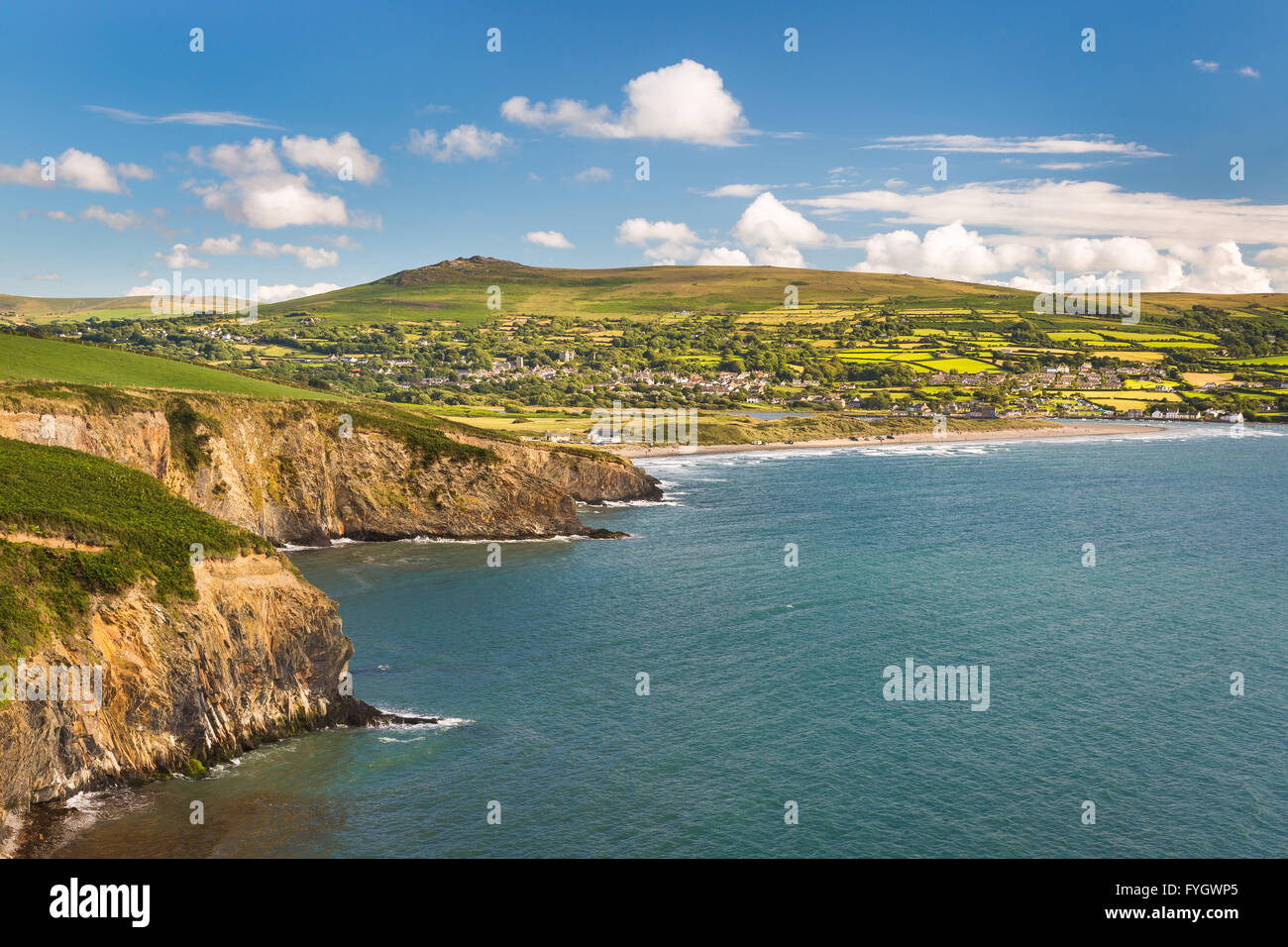 Newport and Preseli Mountains - Pembrokeshire Stock Photo - Alamy