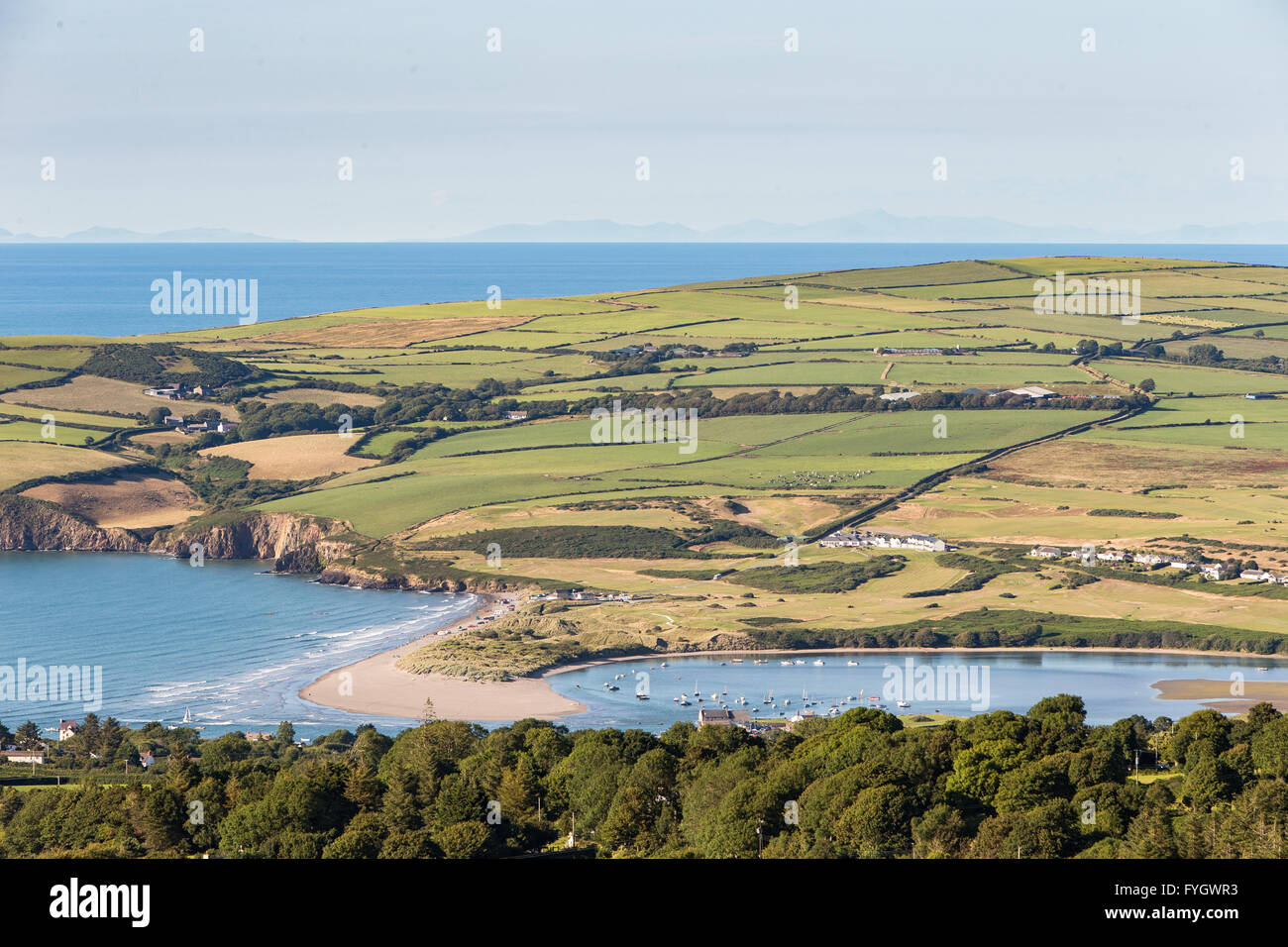 Newport from Bedd Morris mountain - hills of Snowdonida and Llyn ...