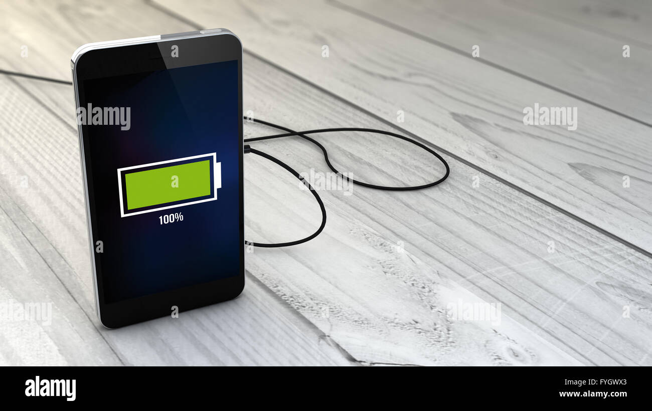 digital generated full battery phone. All screen graphics are made up ...