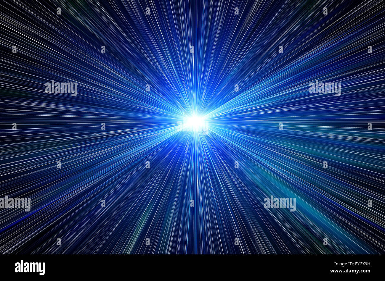 Fantastic space speed. Bright flash Stock Photo - Alamy