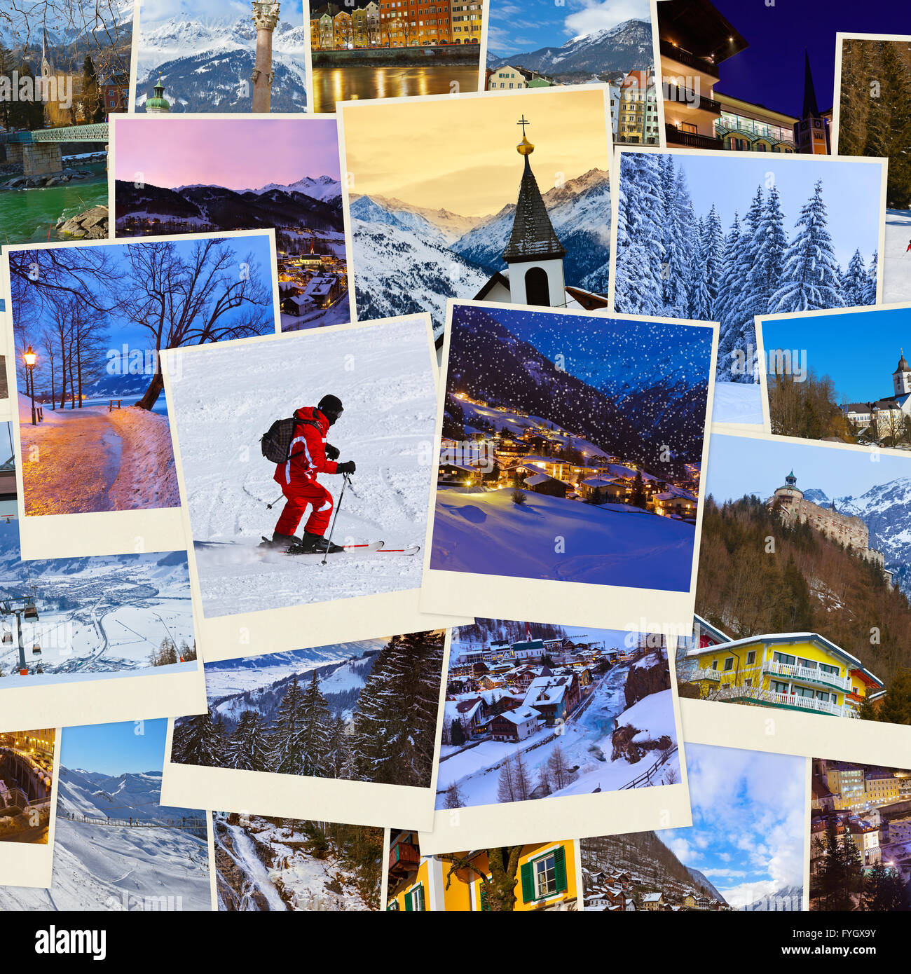 Stack of mountains ski Austria images (my photos Stock Photo - Alamy