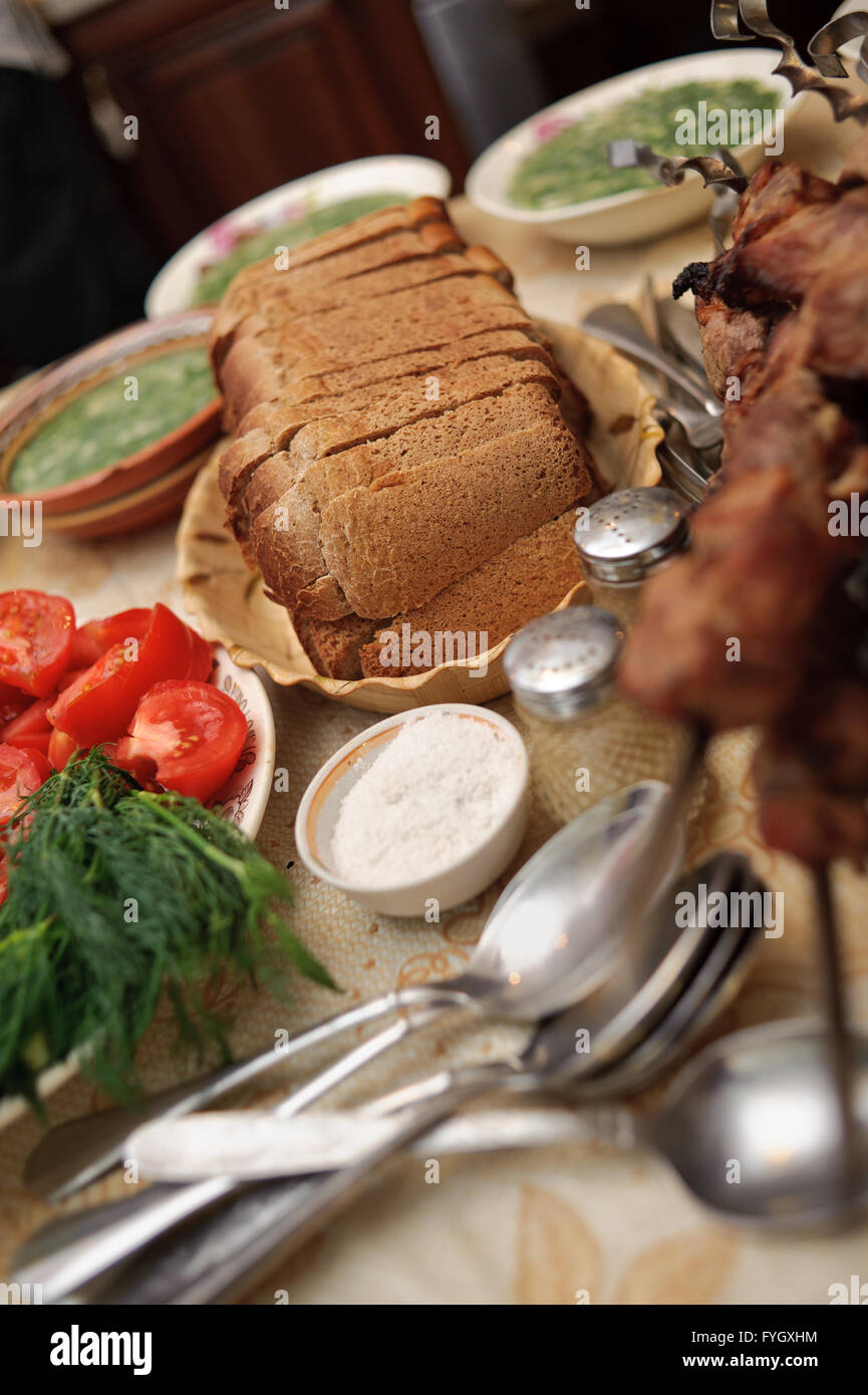 table appointments. food backgrounds Stock Photo - Alamy