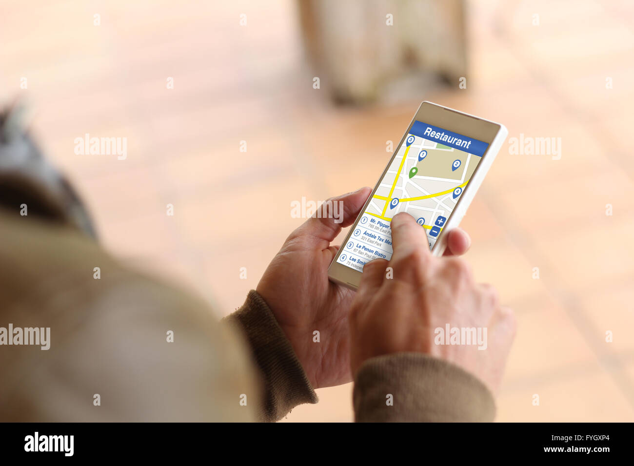 Virtual screen restaurant hi-res stock photography and images - Alamy