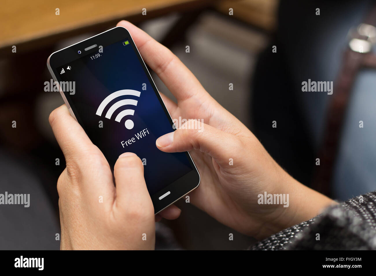 Wifi symbol phone hi-res stock photography and images - Alamy