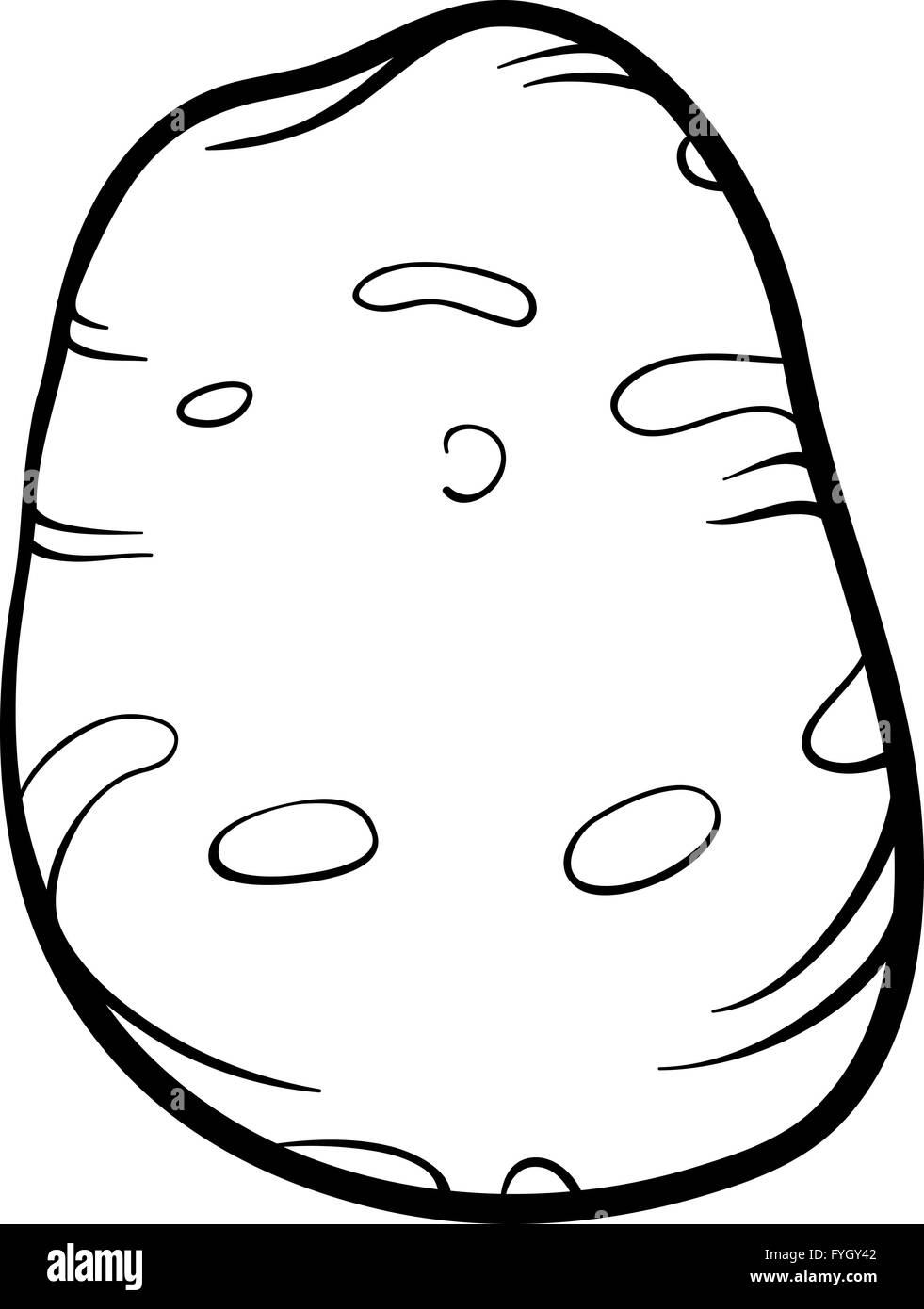 potato vegetable cartoon for coloring book Stock Photo - Alamy