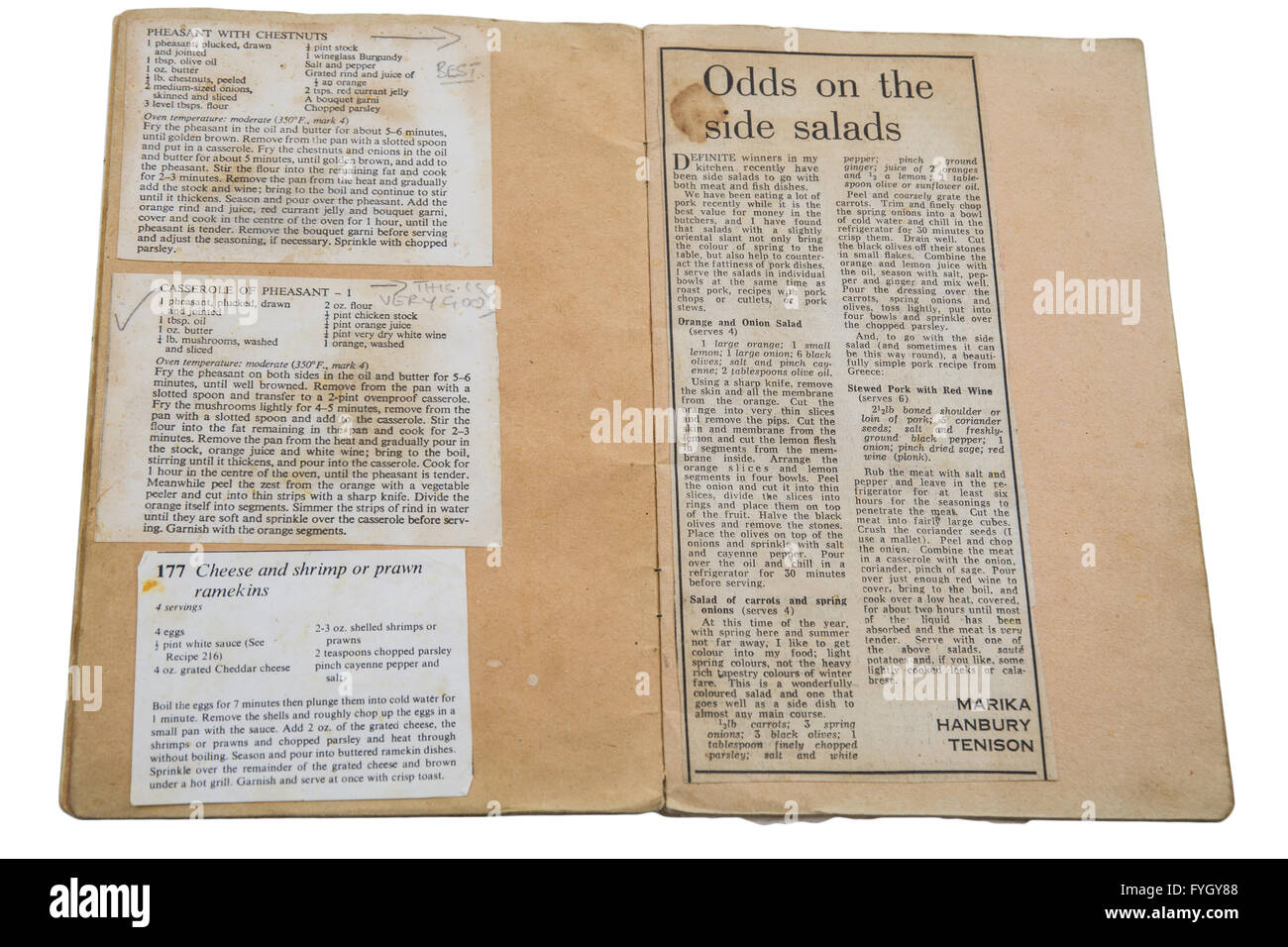 Schwartz scrap recipe book hi-res stock photography and images - Alamy
