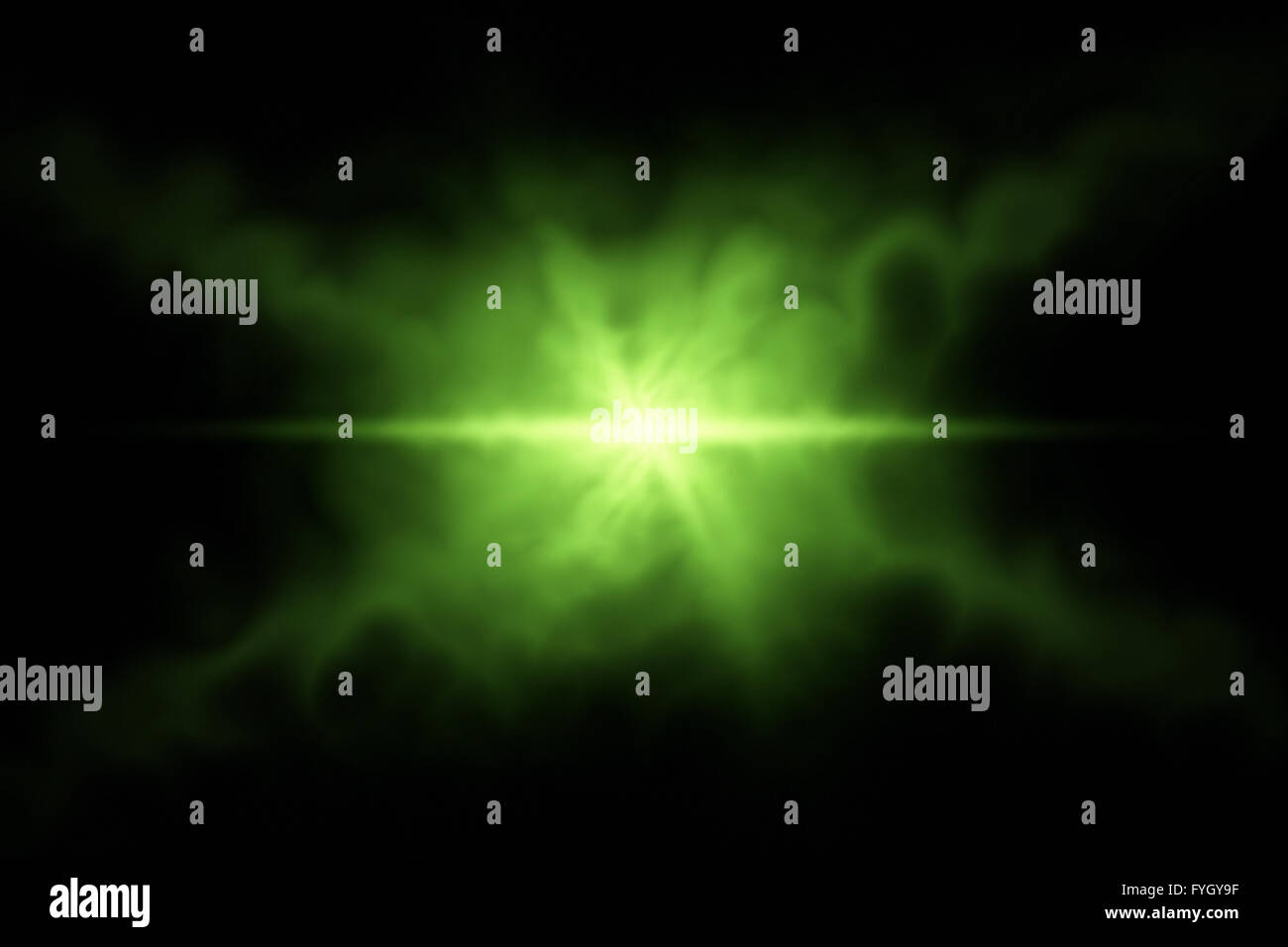 green halo. Abstract flash background Stock Photo - Alamy