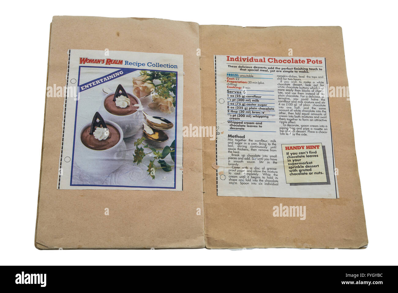 Schwartz scrap recipe book hi-res stock photography and images - Alamy